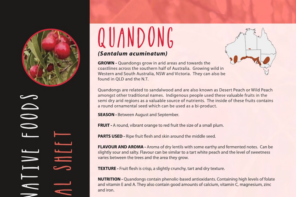 NATIVE FOOD FACT SHEETS – Natif Foods